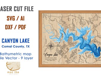 Digital File PDF, SVG Deception Pass State Park Wa, Bathymetric Depth ...