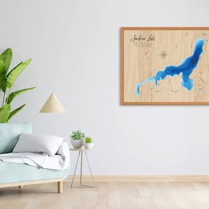 Digital File PDF, SVG Sacheen Lake Washington, Bathymetric Depth Layers ...