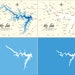 Digital File PDF, SVG - Kerr Lake North Carolina Map Bathymetric Depth ...
