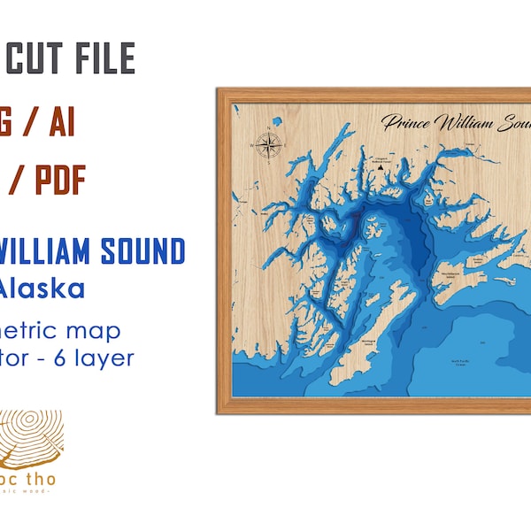Prince William Sound Maps - Etsy