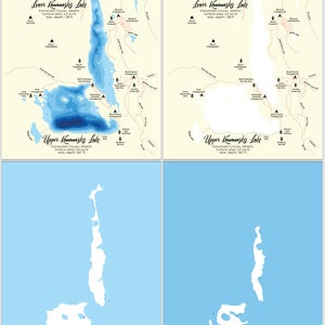Digital File PDF, SVG - Upper and Lower Kananaskis Lake Alberta Map ...