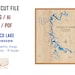 Digital File PDF, SVG - Tellico Lake Tennessee, Bathymetric Depth ...