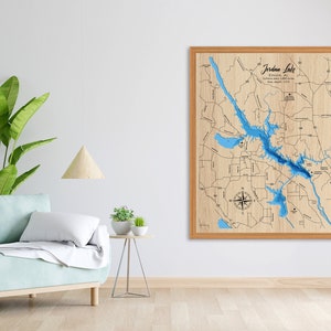 Digital File PDF, SVG - Lake Jordan Alabama, Bathymetric Depth Layers ...