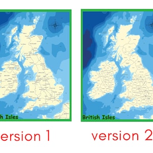 Digital File PDF, SVG - British Isles Map England, Wales, Scotland ...