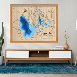 Digital File PDF, SVG - Ossipee Lake Carroll County Nh Bathymetric ...