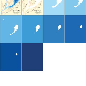 Digital File PDF, SVG - Contoocook Lake New Hampshire Map Bathymetric ...