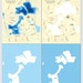 Digital File PDF, SVG - Commerce Lake Michigan Map Bathymetric Depth ...