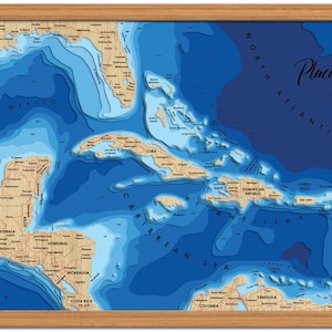 Digital File PDF, SVG - Gulf of Mexico, Caribbean Sea, Bahamas Map ...