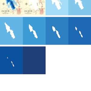 Digital File PDF, SVG - Great Salt Lake Utah, Bathymetric Depth Layers ...