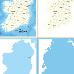 Digital File PDF, SVG - Ireland Bathymetric Depth Layers SVG File ...