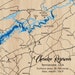 Digital File PDF, SVG - Cherokee Lake Tennessee Bathymetric Depth ...