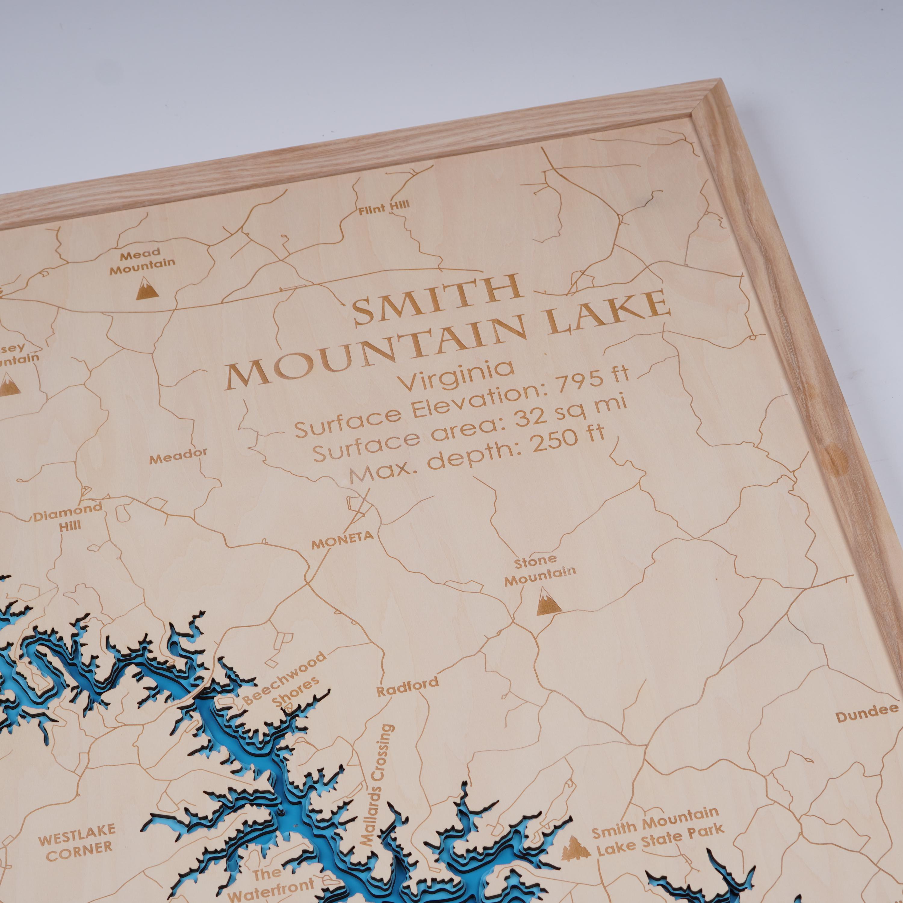 Smith Mountain Lake Contour Map