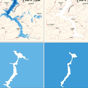 Digital File PDF, SVG - Coeur D Alene Idaho Harrison Slough ...
