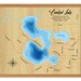 Digital File PDF, SVG Crooked Lake, Wisconsin Map Bathymetric Depth ...