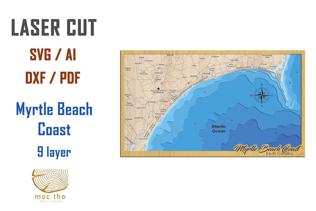 Digital File PDF, SVG - Myrtle Beach South Carolina Customer ...