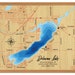 Digital File PDF, SVG - Delavan Lake, Wisconsin Map Bathymetric Depth ...