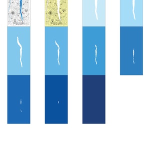 Digital File PDF, SVG - Seneca Lake Ny Bathymetric Depth Layers SVG ...