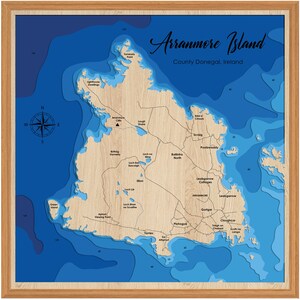 Digital File PDF, SVG Arranmore Island, Ireland, Bathymetric Depth ...