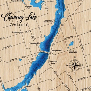 Digital File PDF, SVG - Chemong Lake Ontario, Bathymetric Depth Layers ...