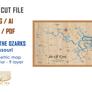 Lake of the Ozarks Map Laser File - Etsy