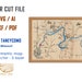 Digital File PDF, SVG Priest Lake Idaho Map Bathymetric Depth Layers ...