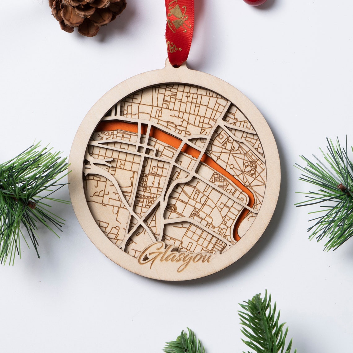 Scotland Cities Ornament Map Ornament Home Wooden Christmas - Etsy