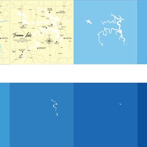 Digital File PDF, SVG - Truman Lake, Missouri Bathymetric Depth Layers ...