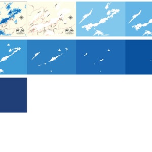 Digital File PDF, SVG - Fall Lake Minnesota Map Bathymetric Depth ...