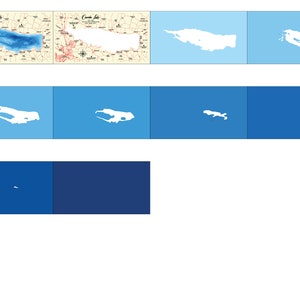 Digital File PDF, SVG - Oneida Lake, New York Map, Bathymetric Depth ...