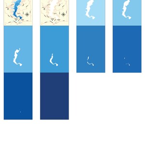Digital File PDF, SVG - Lake Redstone Wisconsin Bathymetric Depth ...