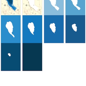 Digital File PDF, SVG - Pyramid Lake Nevada Map, Bathymetric Depth ...