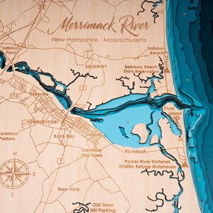 Digital File PDF, SVG - Merrimack River New Hampshire Bathymetric Depth ...