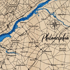 Digital File PDF, SVG - Philadelphia Pa Map Bathymetric Depth Layers ...