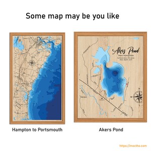 Digital File PDF, SVG - Lake Monomonac New Hampshire Massachusetts ...
