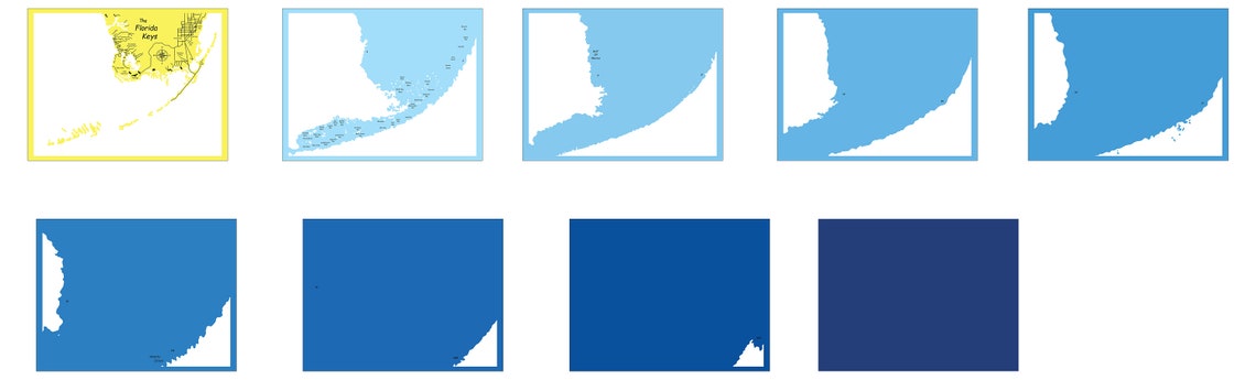 Digital File DXF AI SVG the Florida Key Map Wood - Etsy