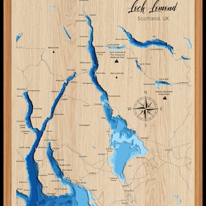 Digital File PDF, SVG - Loch Lomond Uk, Bathymetric Depth Layers SVG ...