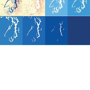 Digital File PDF, SVG - Puget Sound, Bathymetric Depth Layers SVG File ...