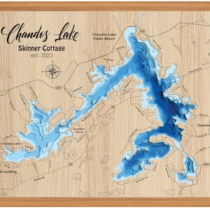 Digital File PDF, SVG - Chandos Lake North Kawartha on Bathymetric ...
