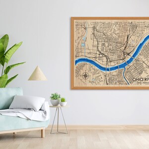 Digital File PDF, SVG - Ohio River Ohio Kentucky, Bathymetric Depth ...