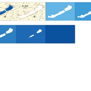 Digital File PDF, SVG - Lake Balaton in Hungary Map Bathymetric Depth ...