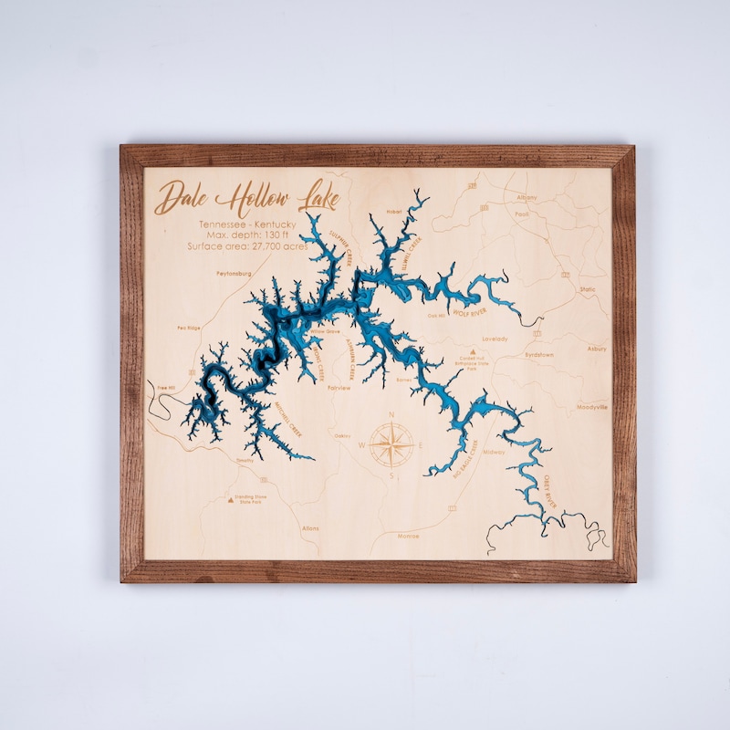 Lake Maps Dale Hollow - Etsy