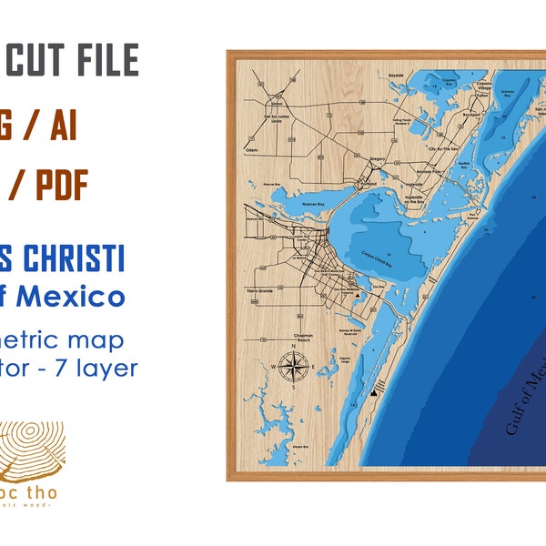 2023 Map of Gulf of Mexico - Etsy