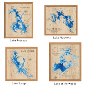 Digital File PDF, SVG - Chemong Lake Ontario, Bathymetric Depth Layers ...