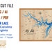Digital File PDF, SVG Kerr Lake North Carolina Map Bathymetric Depth ...