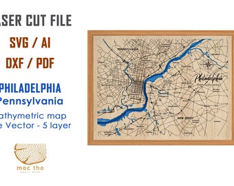 Digital File PDF, SVG Norris Lake Tennessee Map Bathymetric Depth ...