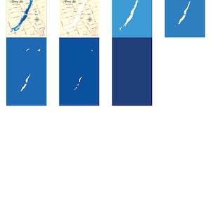 Digital File PDF, SVG - Chemong Lake Ontario, Bathymetric Depth Layers ...