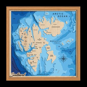 Digital File PDF, SVG - Svalbard Bathymetric Depth Layers SVG File ...