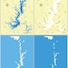 Digital File PDF, SVG - Lake Keowee South Carolina Map Bathymetric ...