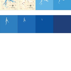 Digital File PDF, SVG - Stockton Lake, Missouri Bathymetric Depth ...
