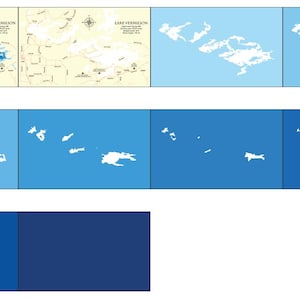 Digital File PDF, SVG - Lake Vermilion Minnesota Bathymetric Depth ...